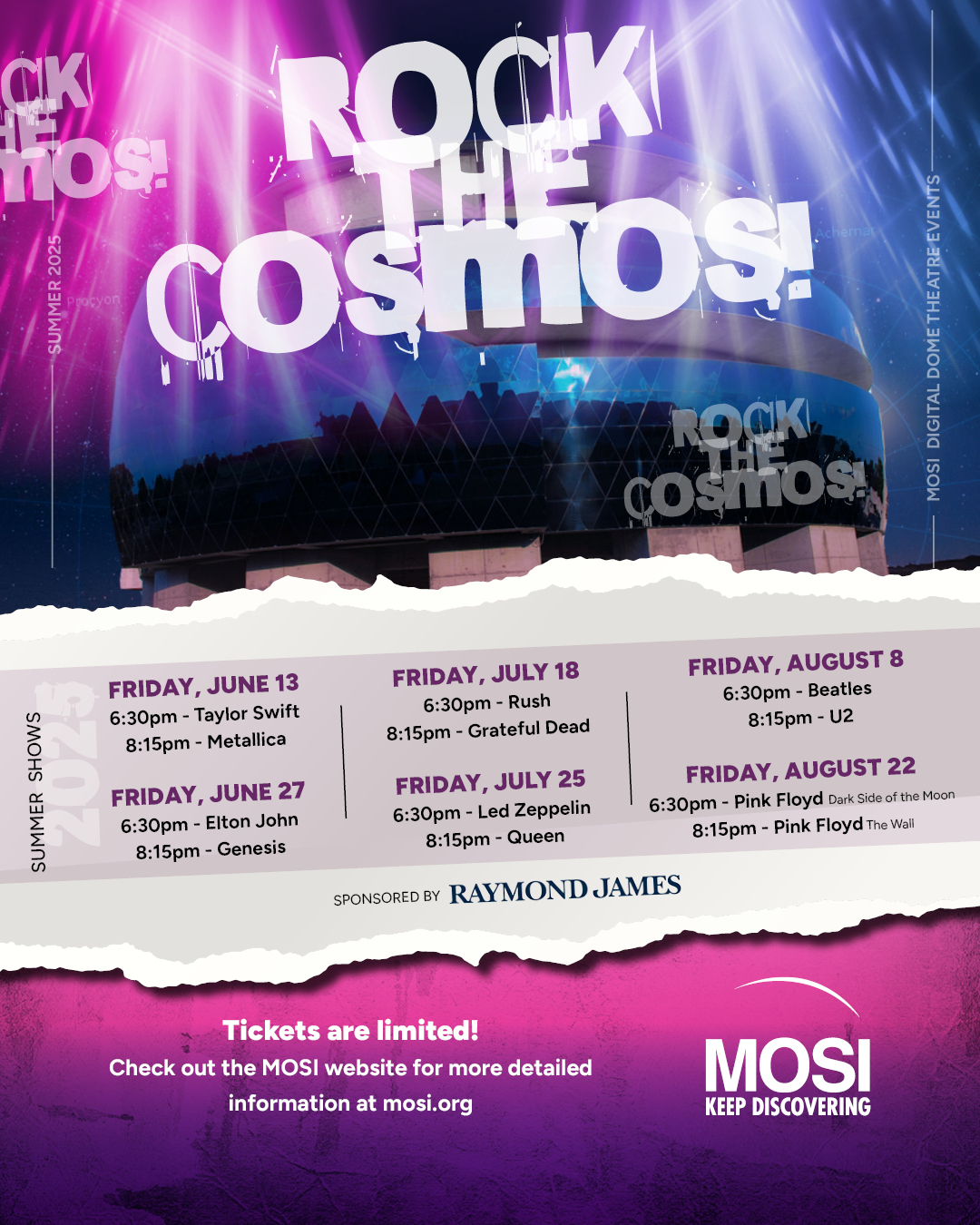 Rock Out All Summer: MOSI Unveils Full Laser Light Show Lineup